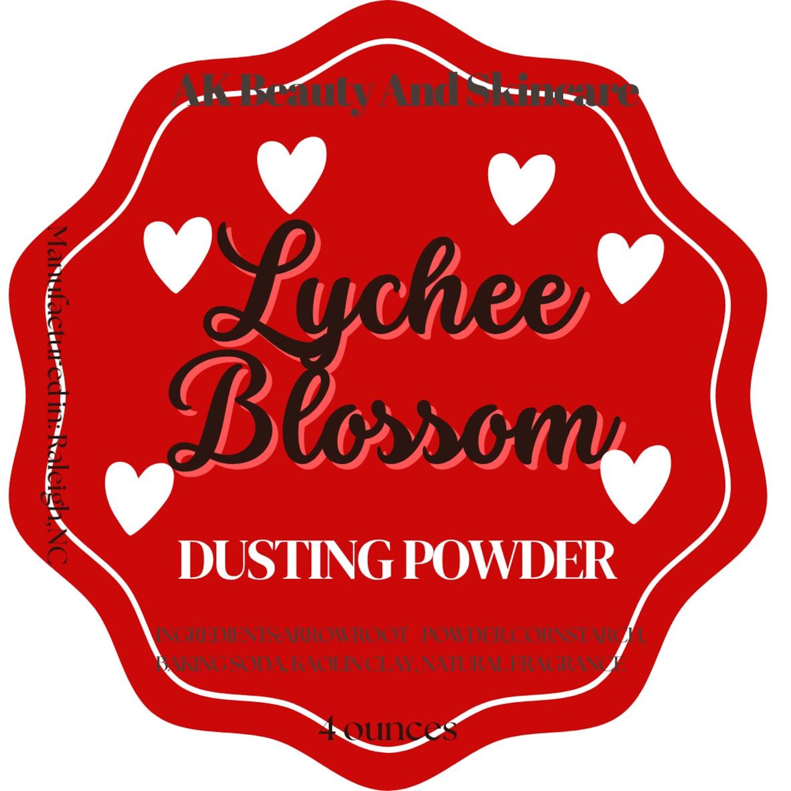 Lychee Blossom Scented Dusting Powder, Body Powder Soft and Silky, Talc ...