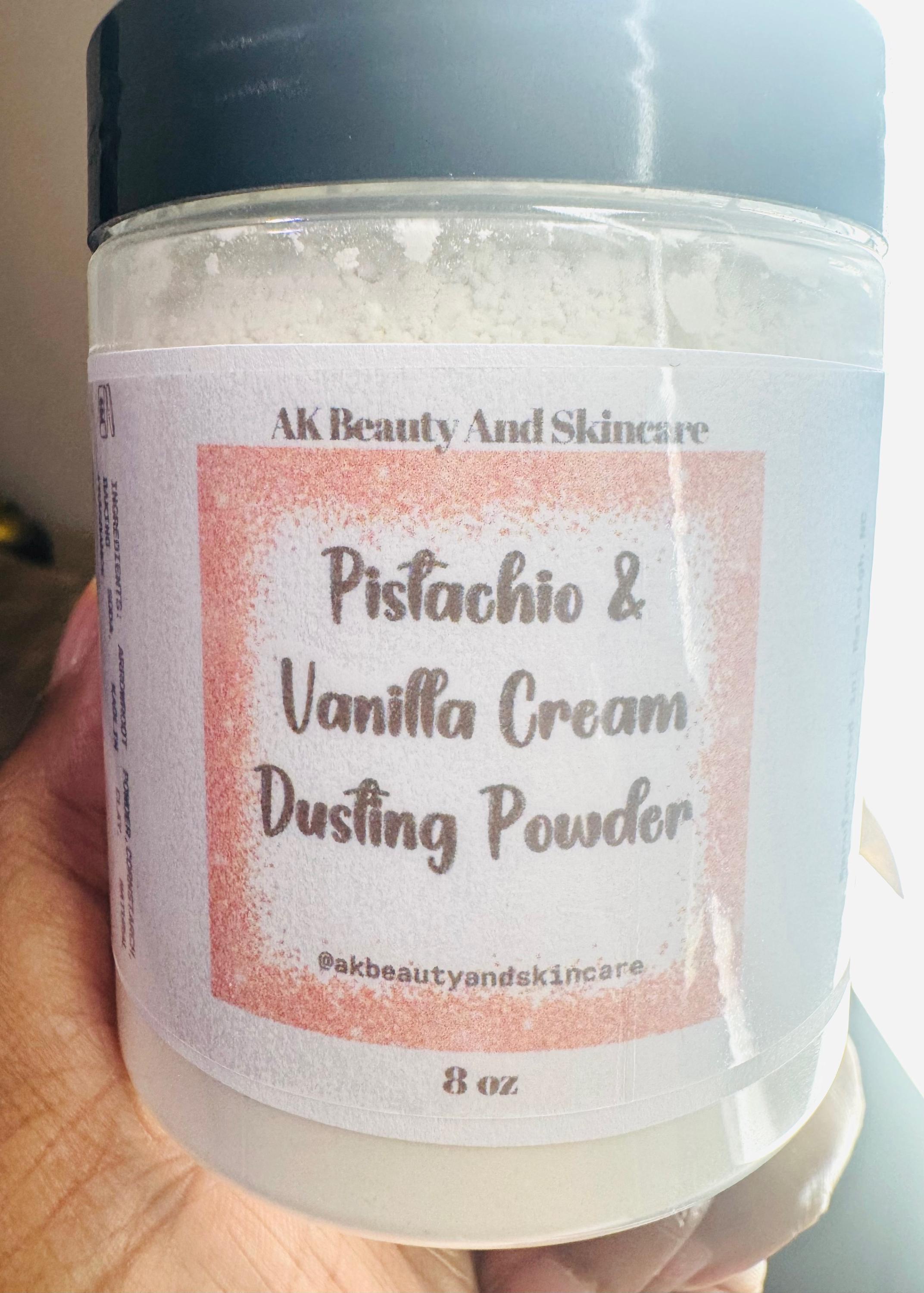 Pistachio and Vanilla Cream Scented Dusting Powder, Body Powder Soft ...
