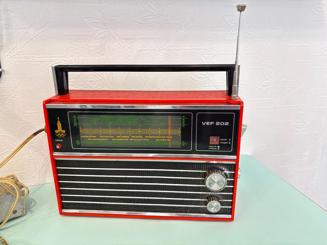 VERY Rare Collectible Radio,working Olympic Red Radio VEF 202,old ...