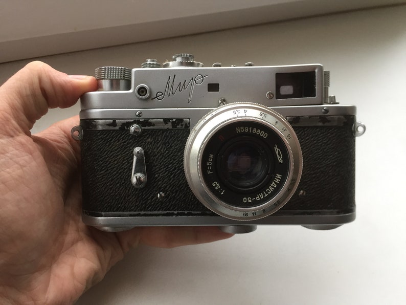 Very Rare, Vintage Soviet Camera MIR USSR 1960s Industar 50 Lens ...