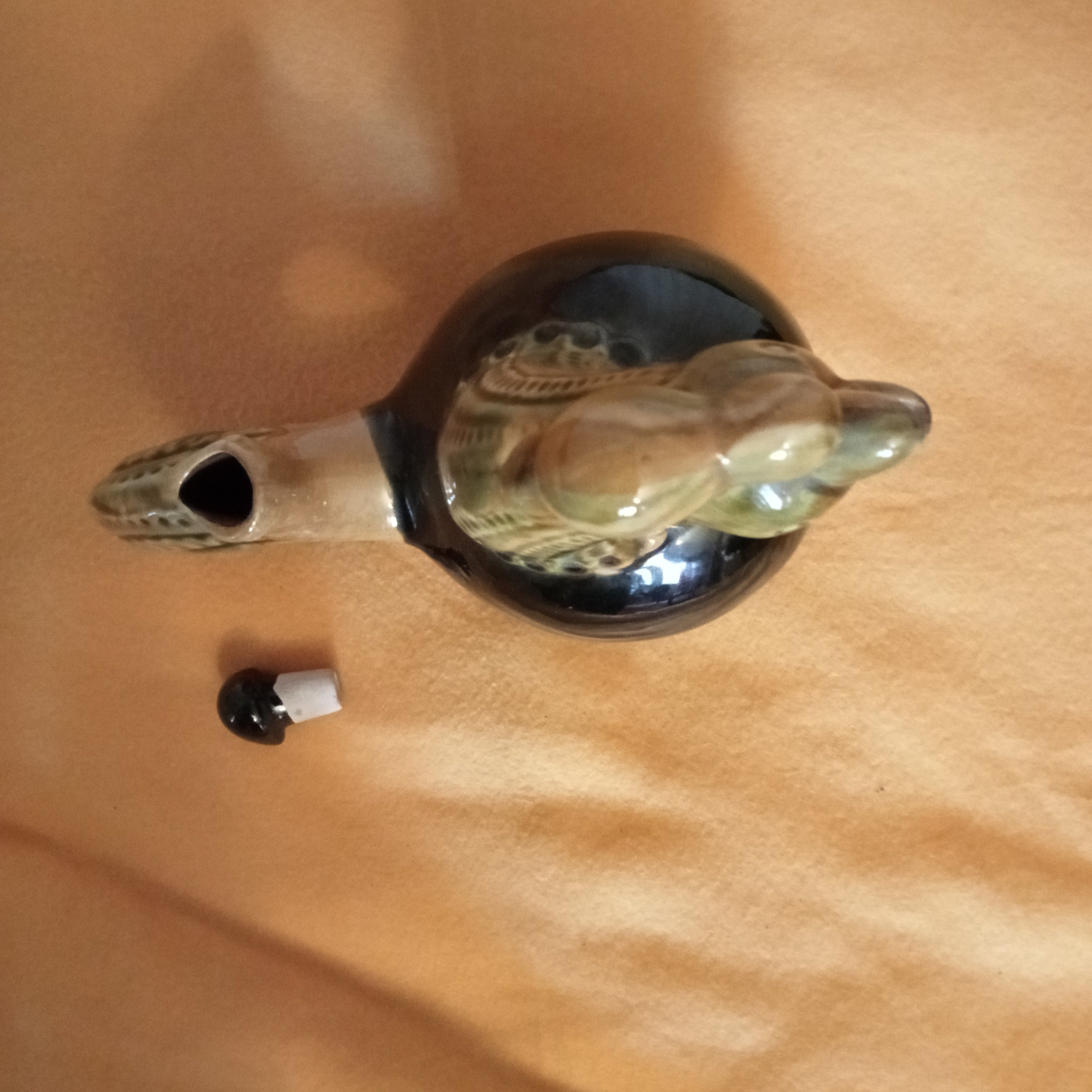 Ceramic Decanter, Rooster From Cornflower Majolica, Porcelain Figurine ...