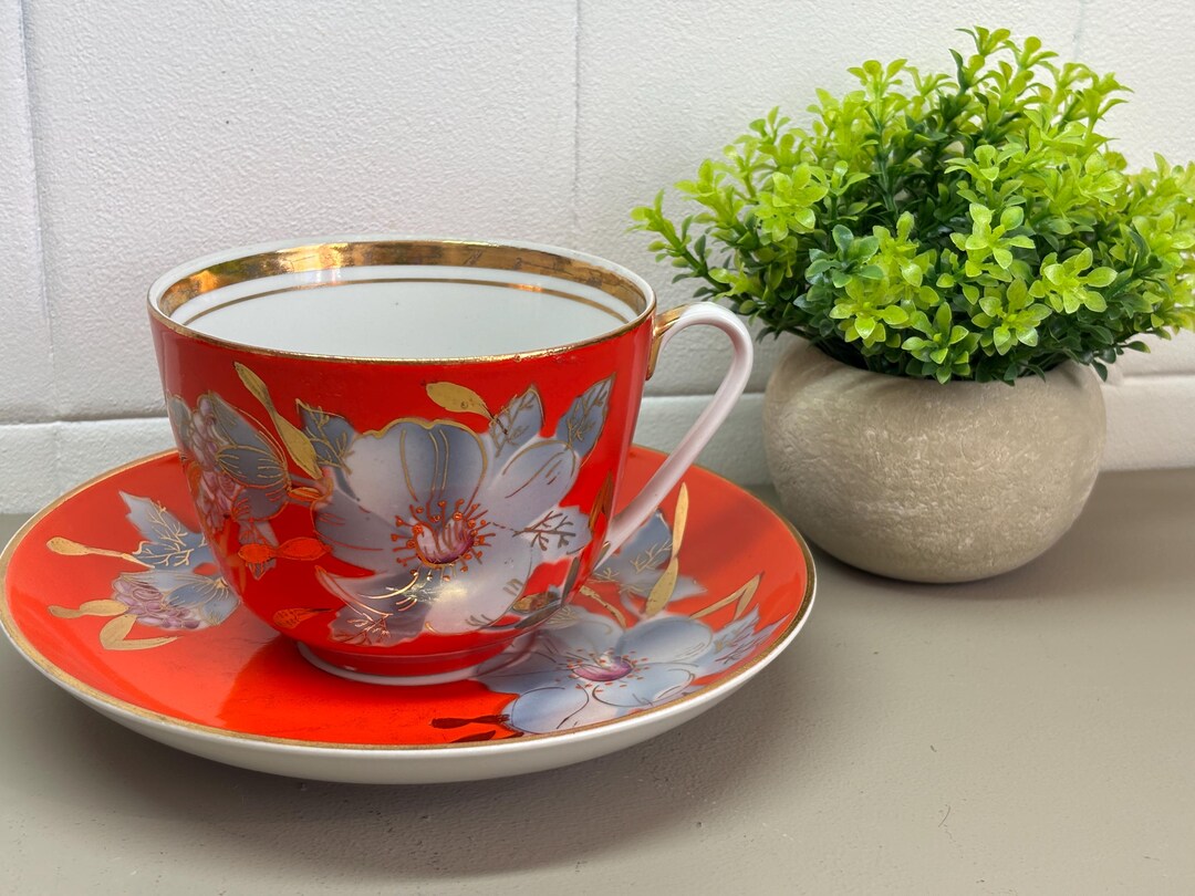 Malva Cup, Vintage Gold-painted Porcelain From the 80s Large Soviet ...