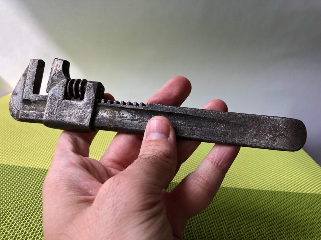 Soviet Rare Antique Adjustable Wrench Small. Vintage Mini Adjustable Wrench, Home Tool USSR ...