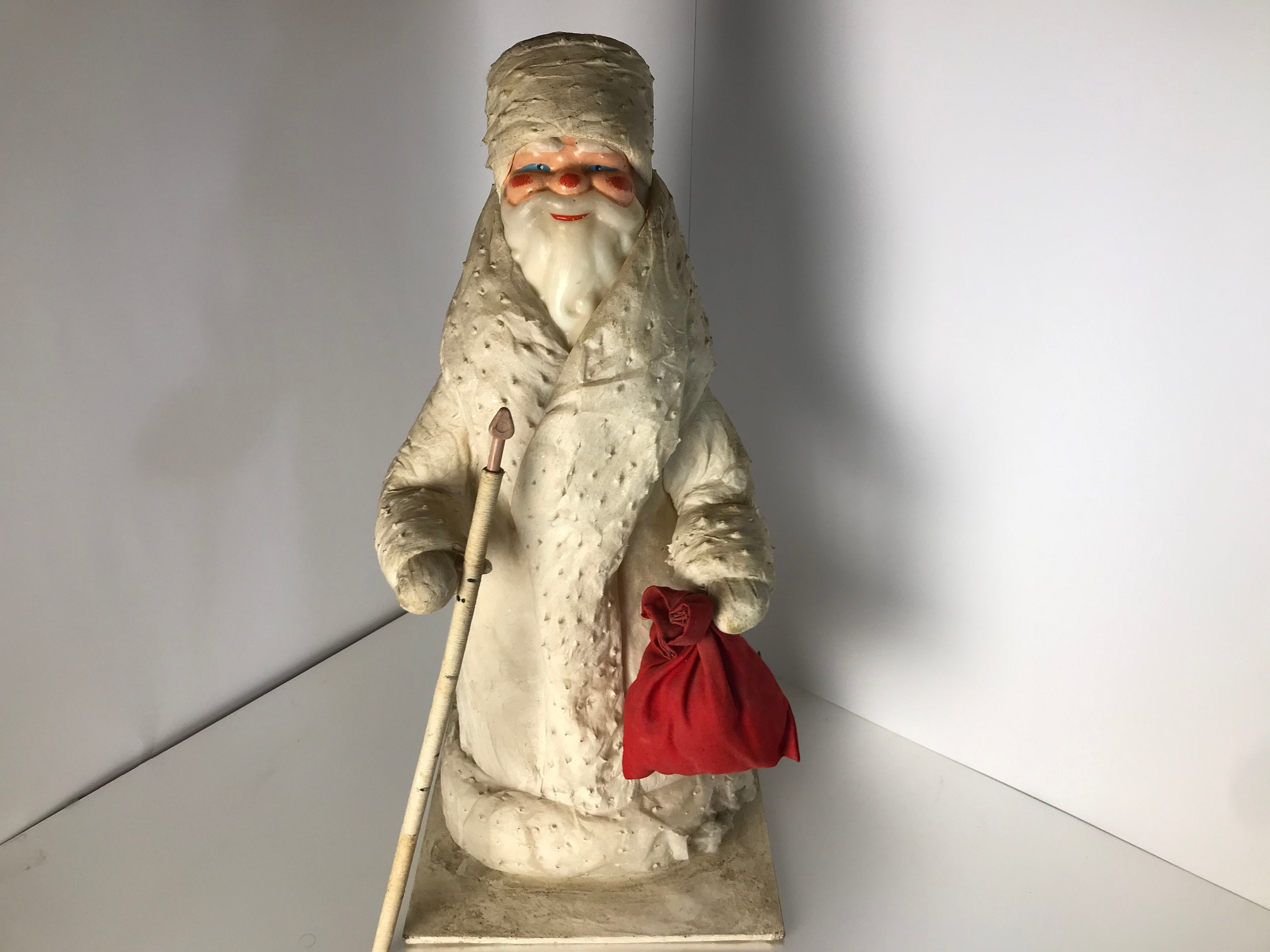 Big Russian DED Moroz,santa Claus,hard Plastic Figurine,soviet ...