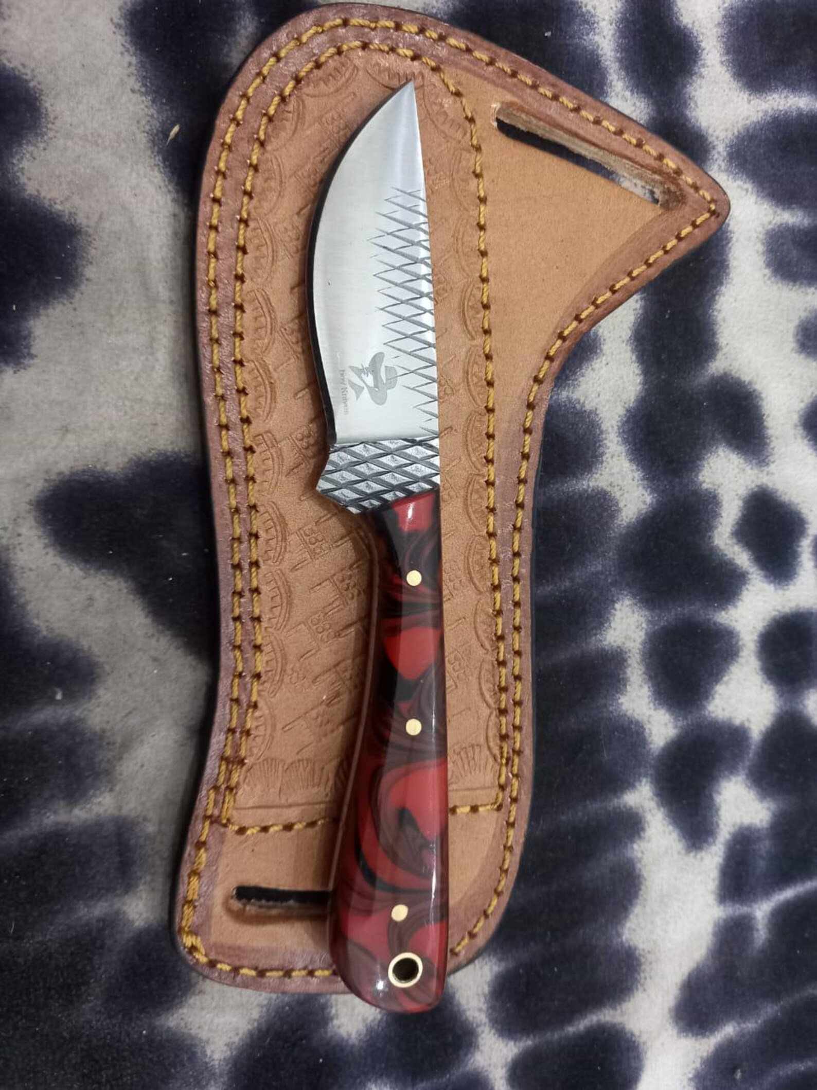 Custom Handmade Farrier Rasp Steel Cowboy Skinner Knife, Easter Gift ...