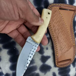 Custom Handmade Farrier Rasp Steel Cowboy Skinner Knife, Birthday Gift ...