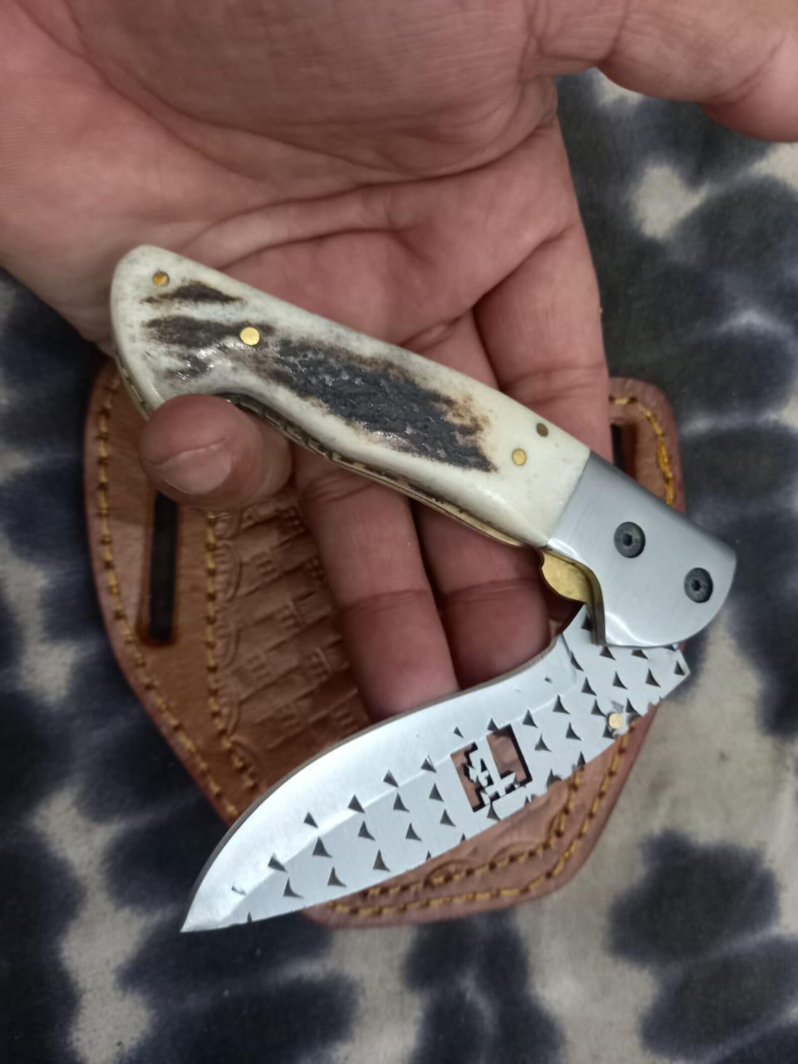 Custom Handmade Farrier Rasp Steel Cowboy Folding Knife,easter Gift ...