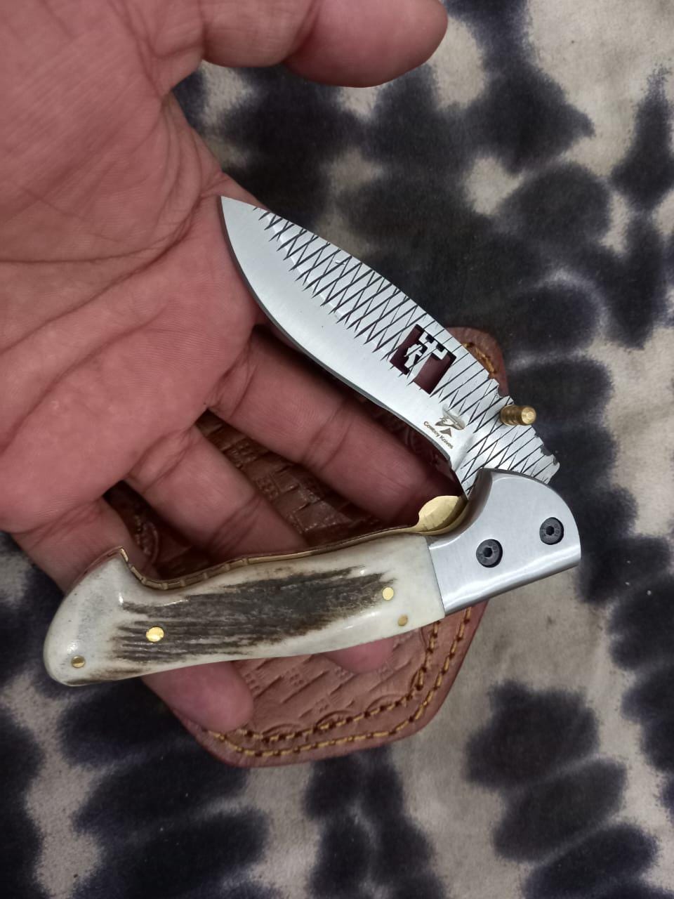 Custom Handmade Farrier Rasp Steel Cowboy Folding Knife,easter Gift ...