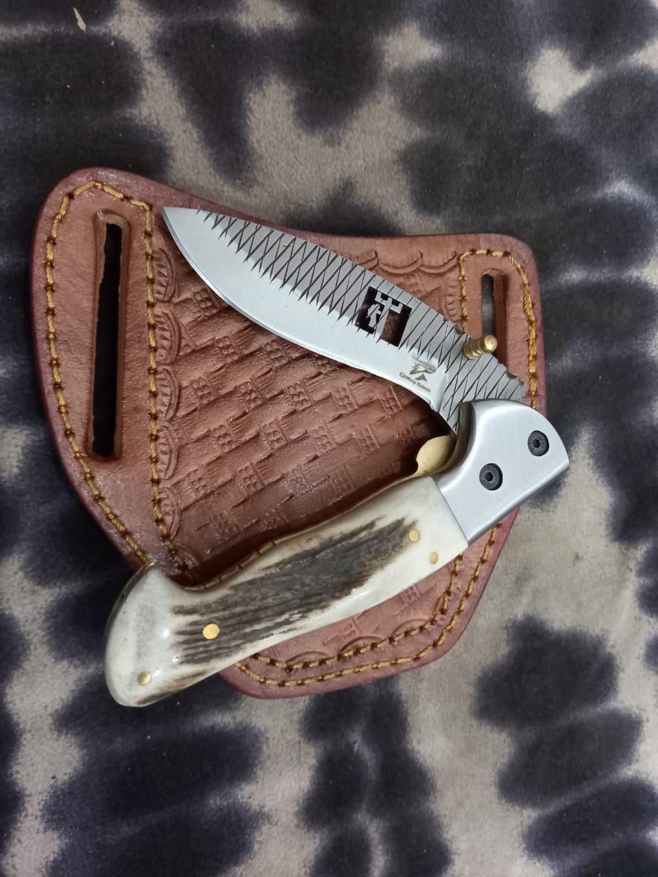 Custom Handmade Farrier Rasp Steel Cowboy Folding Knife,easter Gift ...