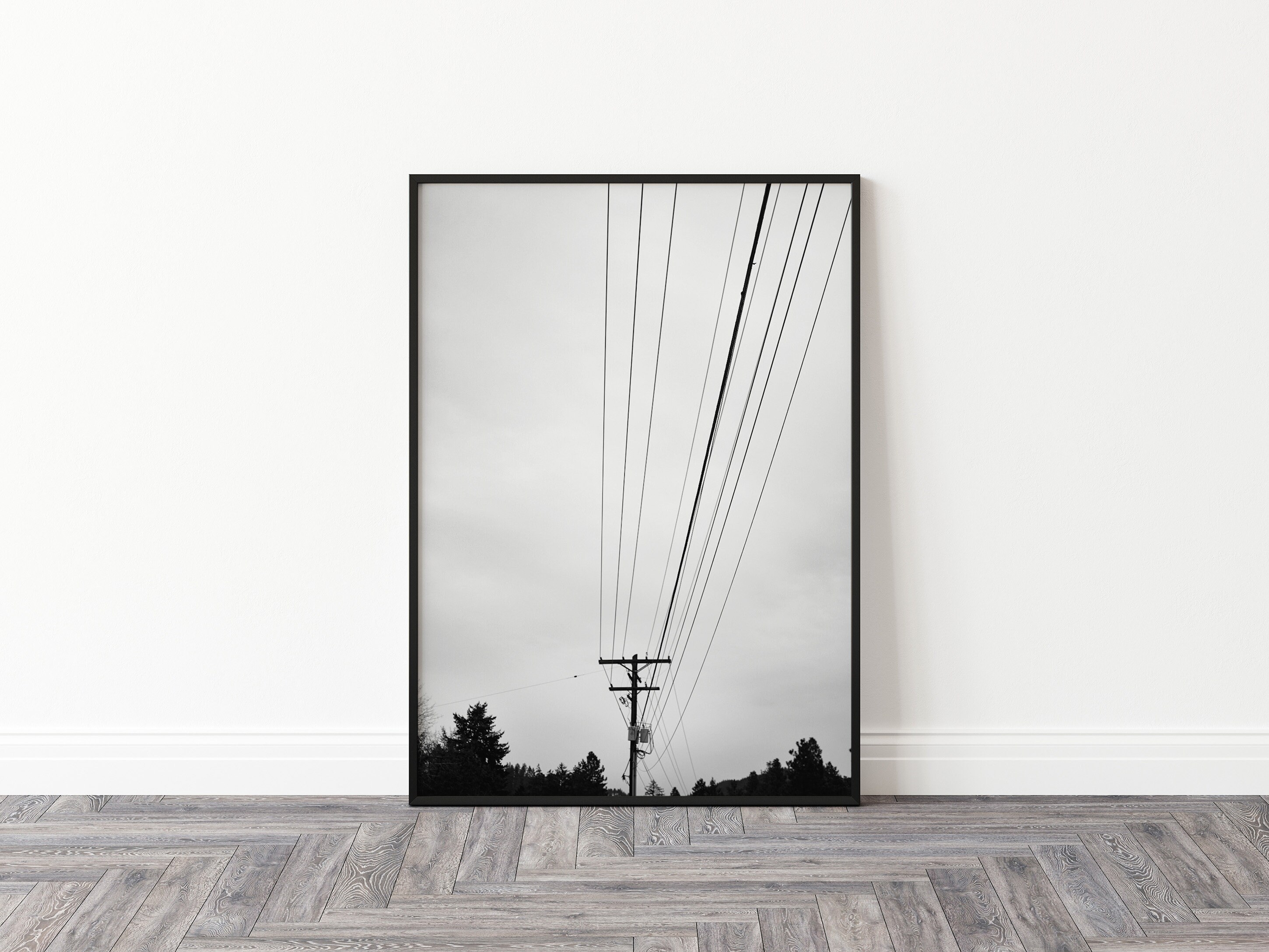 Rural America - Power Lines, Printable Wall Art, Digital Photography ...