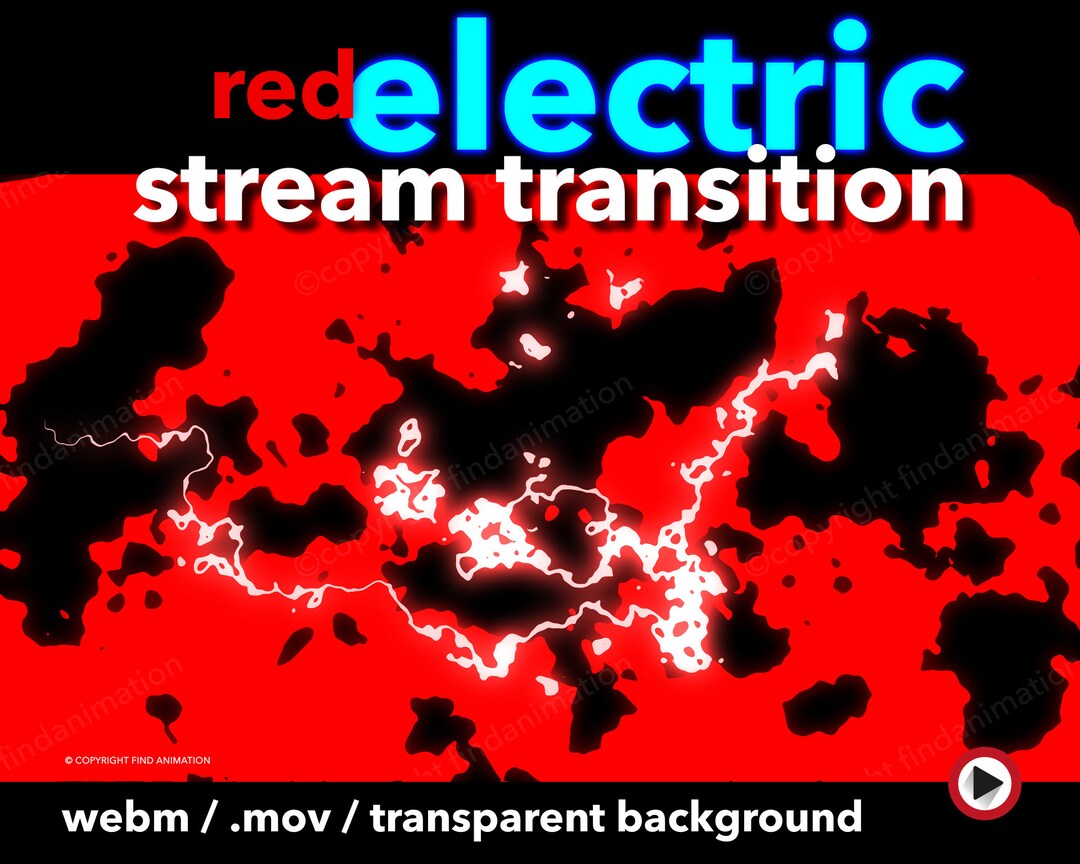 Red Anime Twitch Overlay Animated Twitch Transition, Stinger Transition ...
