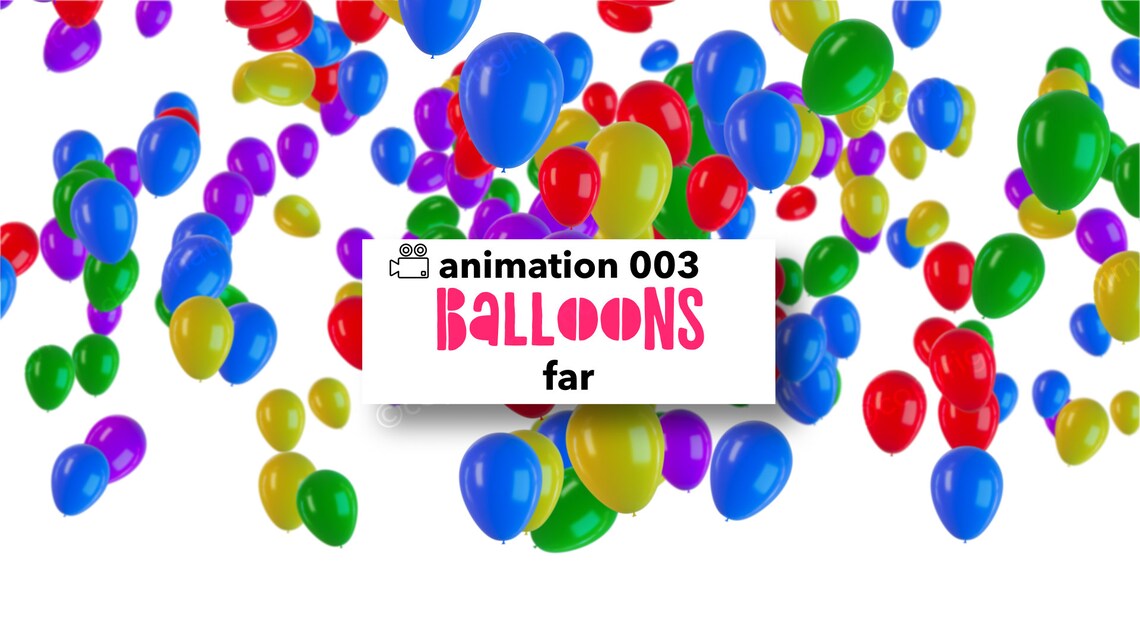 Twitch Balloons Overlay Package, Birthday Video Invitation, Kids ...