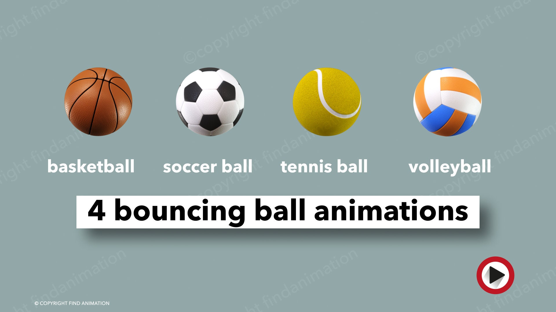 Sport Clipart Animated Clip Art Bundle Bouncing Ball - Etsy