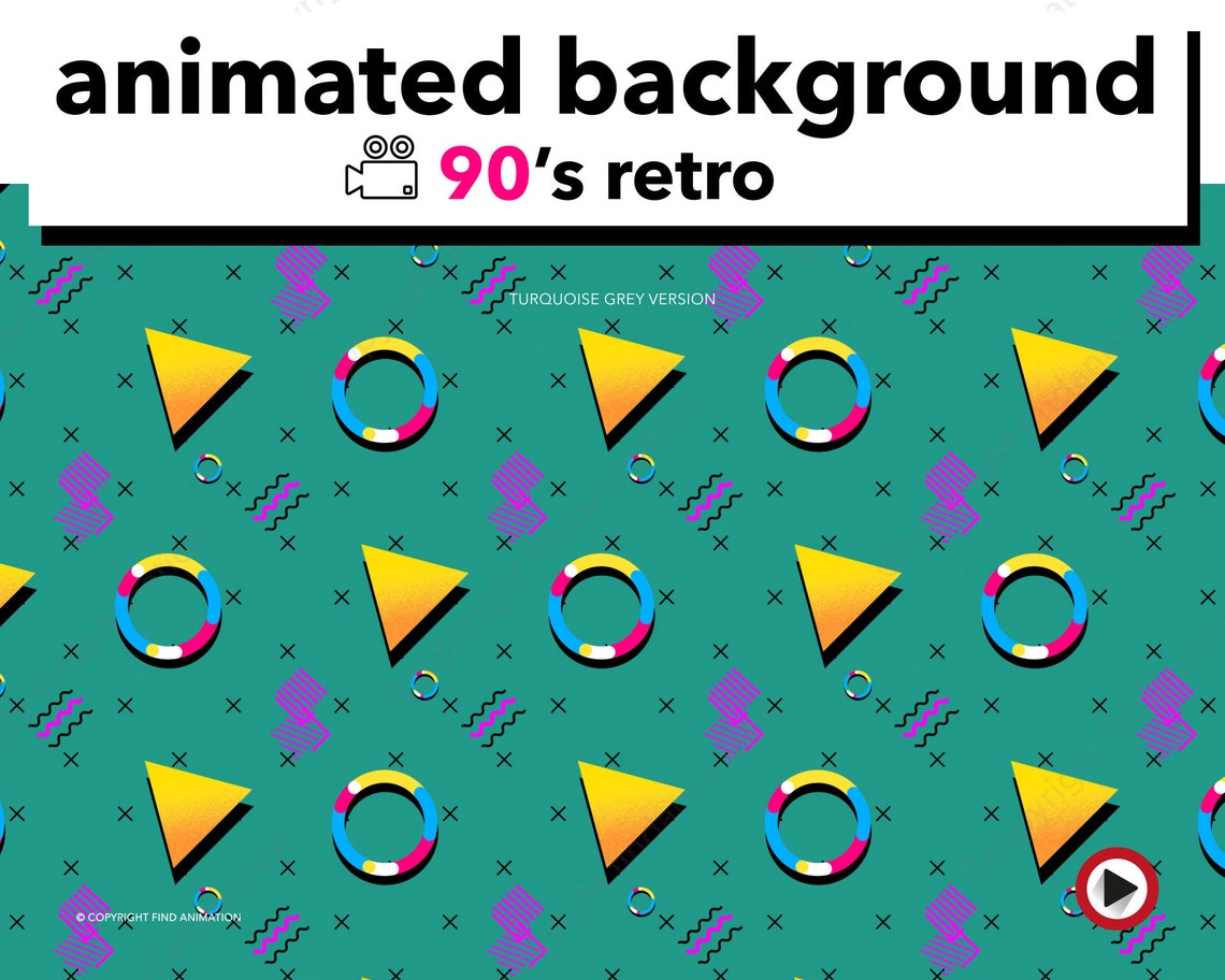 90s Retro Animated Background Pattern, Background Animation Video ...