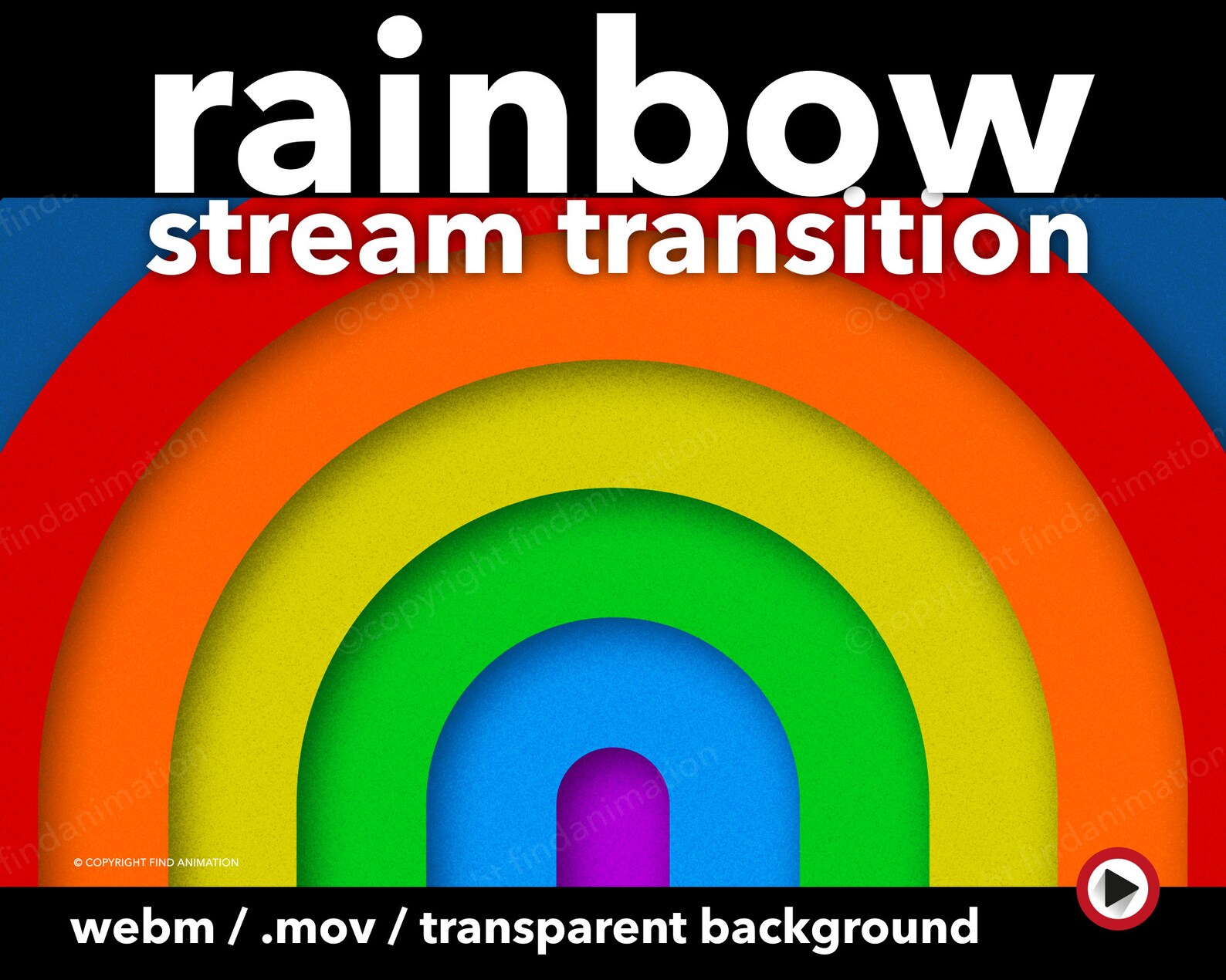 Rainbow Twitch Overlay Animated Twitch Transition, Stream Transition ...