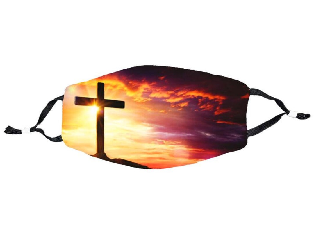 Cross Mask With Filter, Religious Mask, Washable Mask for Church, Faith ...