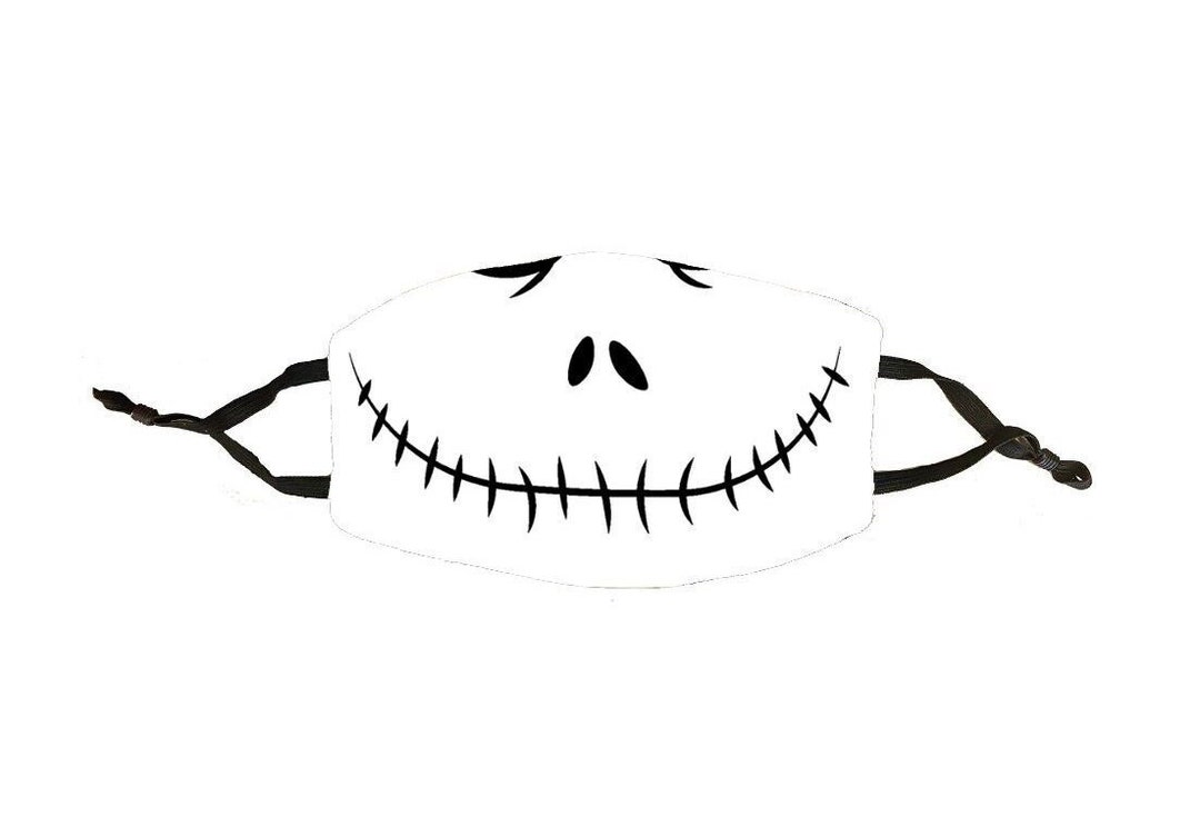 Jack Skellington Mask With Filter Included, Nightmare Before Christmas ...