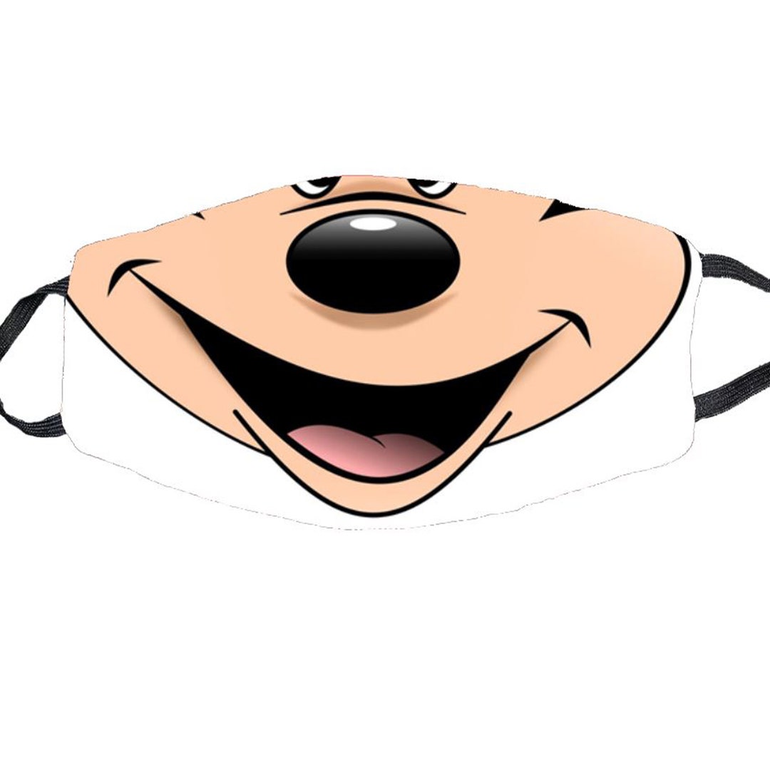 Mickey Mouth Mask With Filter Included, Mickey Face Mask, Washable ...