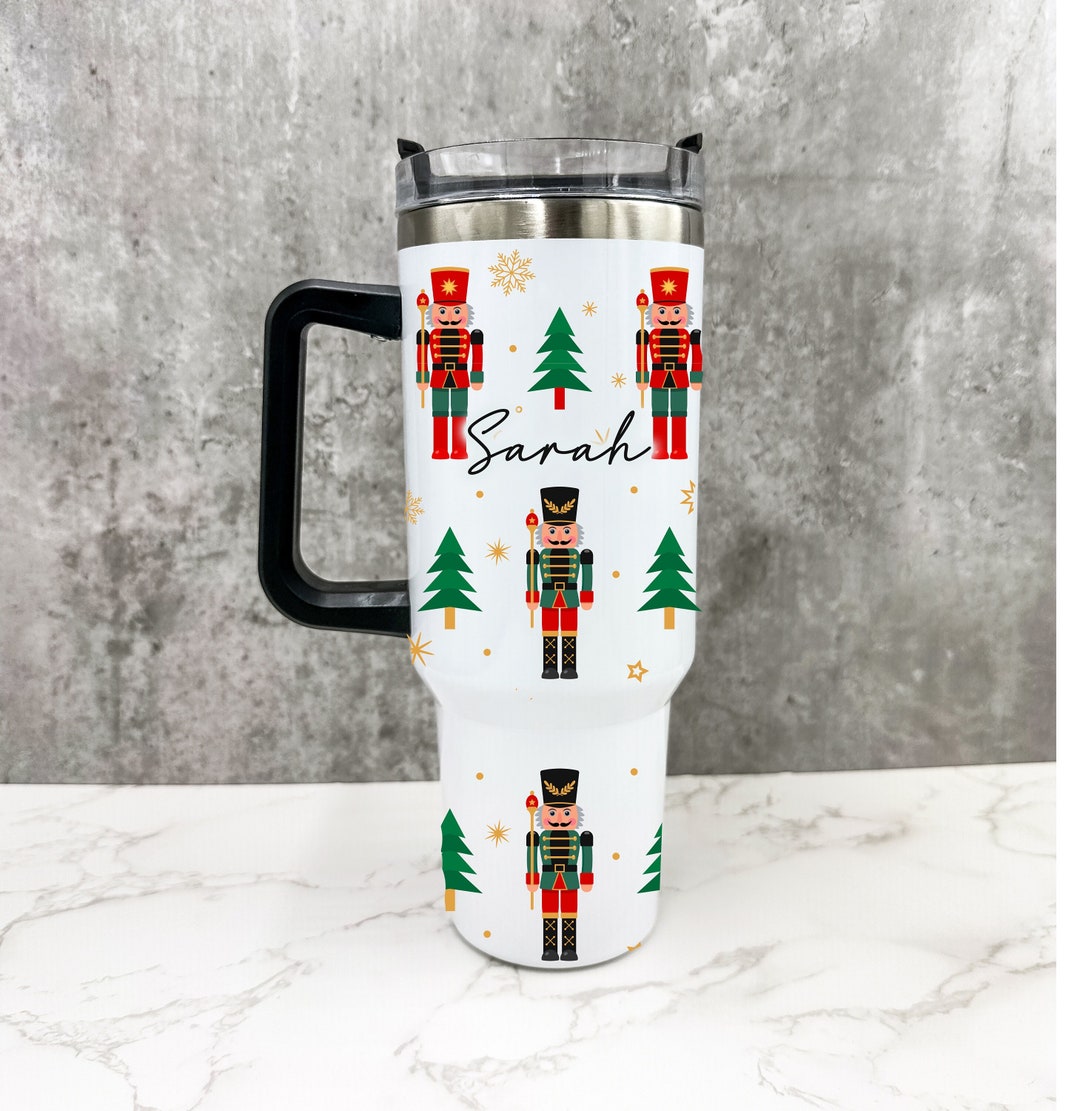 Nutcracker Mugs, 40oz Christmas Tumbler With Handle, Custom Nutcracker ...