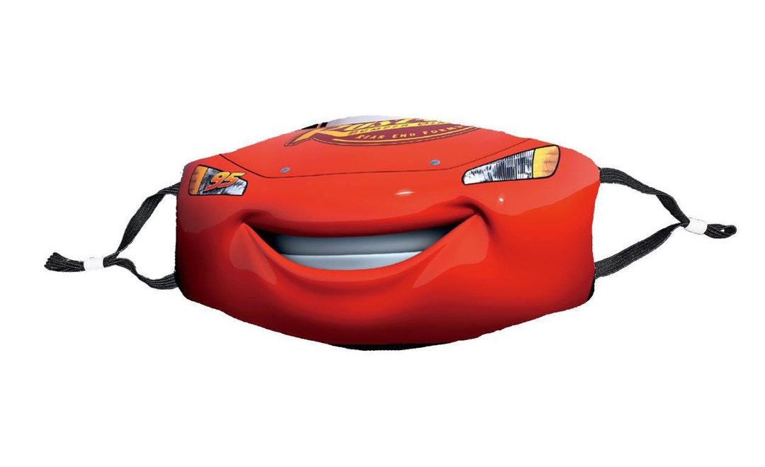 Cars Mask With Filter Included, Lightning Mcqueen Mouth Face Mask ...