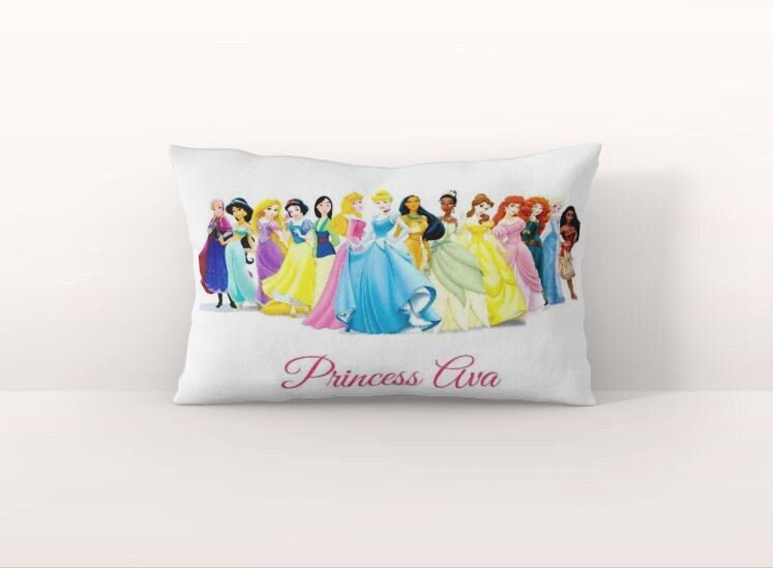 Princess Pillow for Girls Room Personalized Disney Princess - Etsy