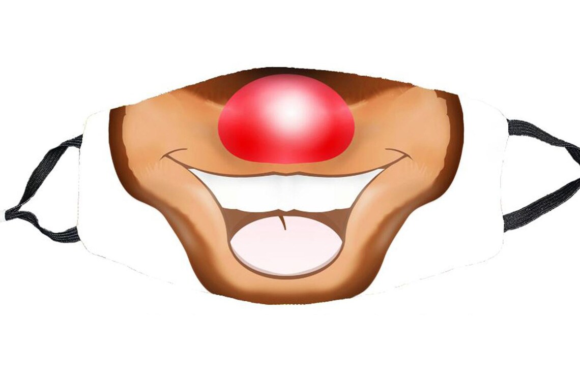 Rudolph Mask With Filter Included Rudolph Mouth Face Mask - Etsy