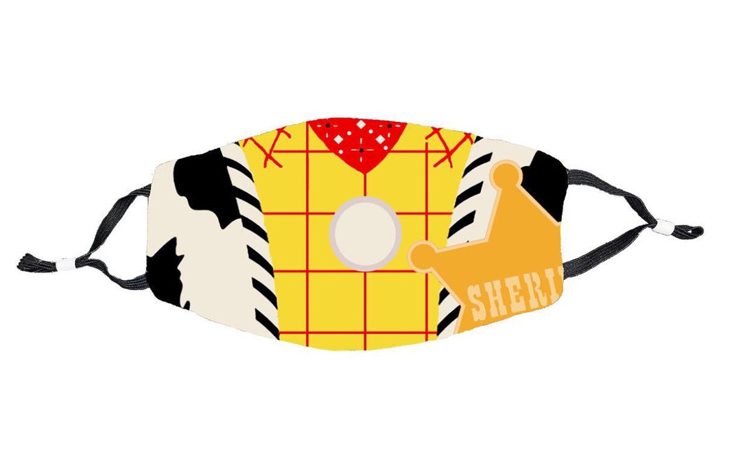 Woody Mask With Filter Included, Woody Face Mask, Washable Toy Story ...