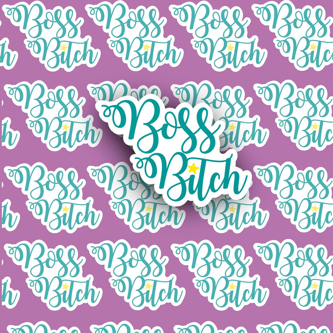 Boss Bitch Glossy Sticker Decal for Laptop Water Bottle - Etsy