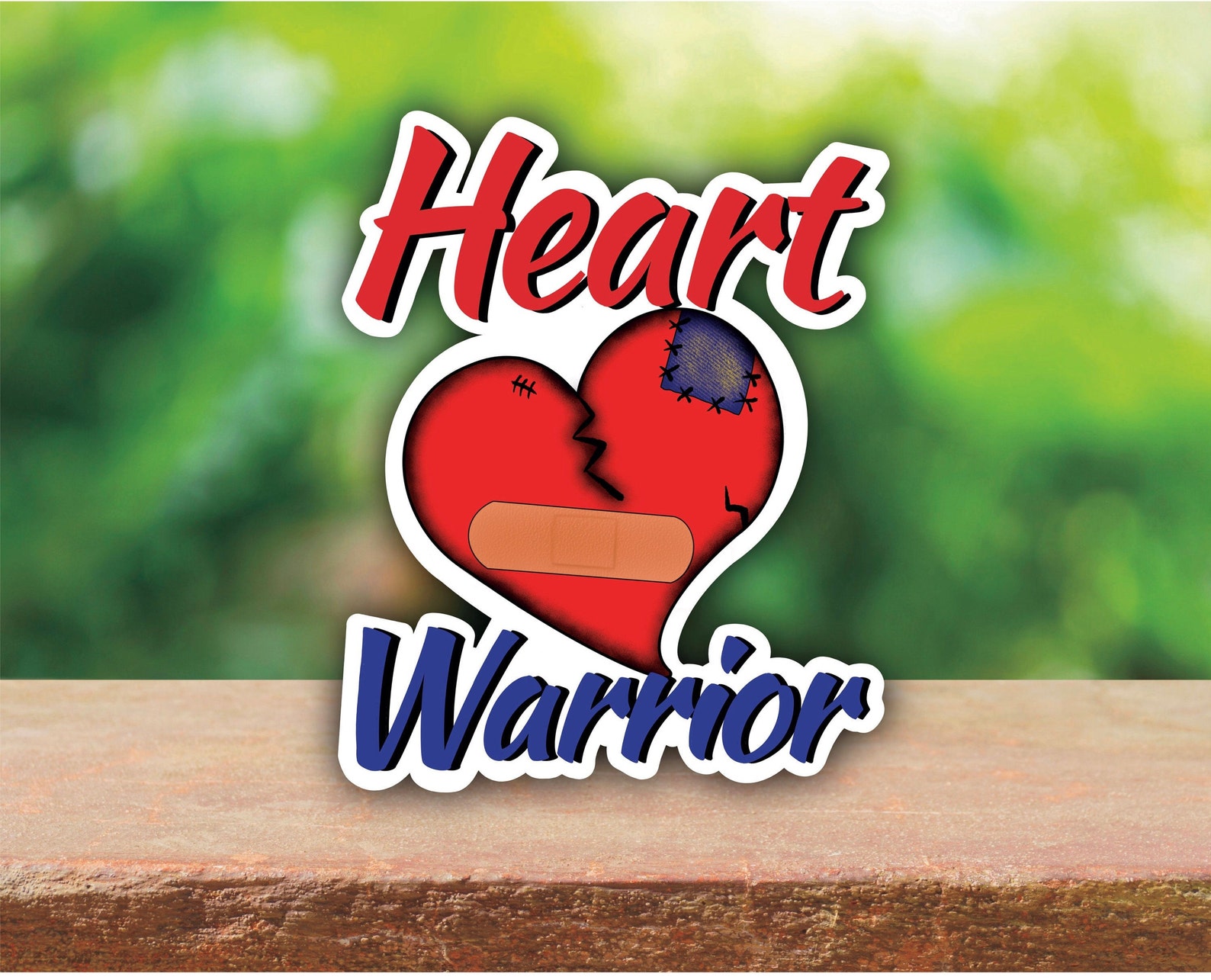 Heart Warrior Sticker | Decal for Laptop, Water Bottle, Tumbler ...