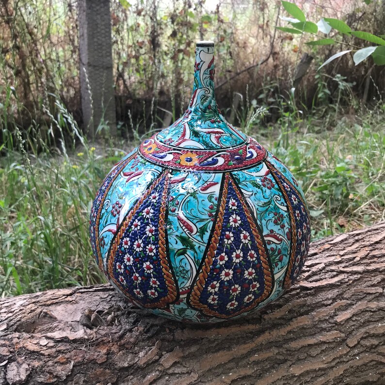 Handmade Ceramic Fig Vase, Ottoman Style Turkish Ceramic Vase ...