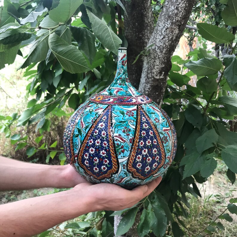 Handmade Ceramic Fig Vase, Ottoman Style Turkish Ceramic Vase ...