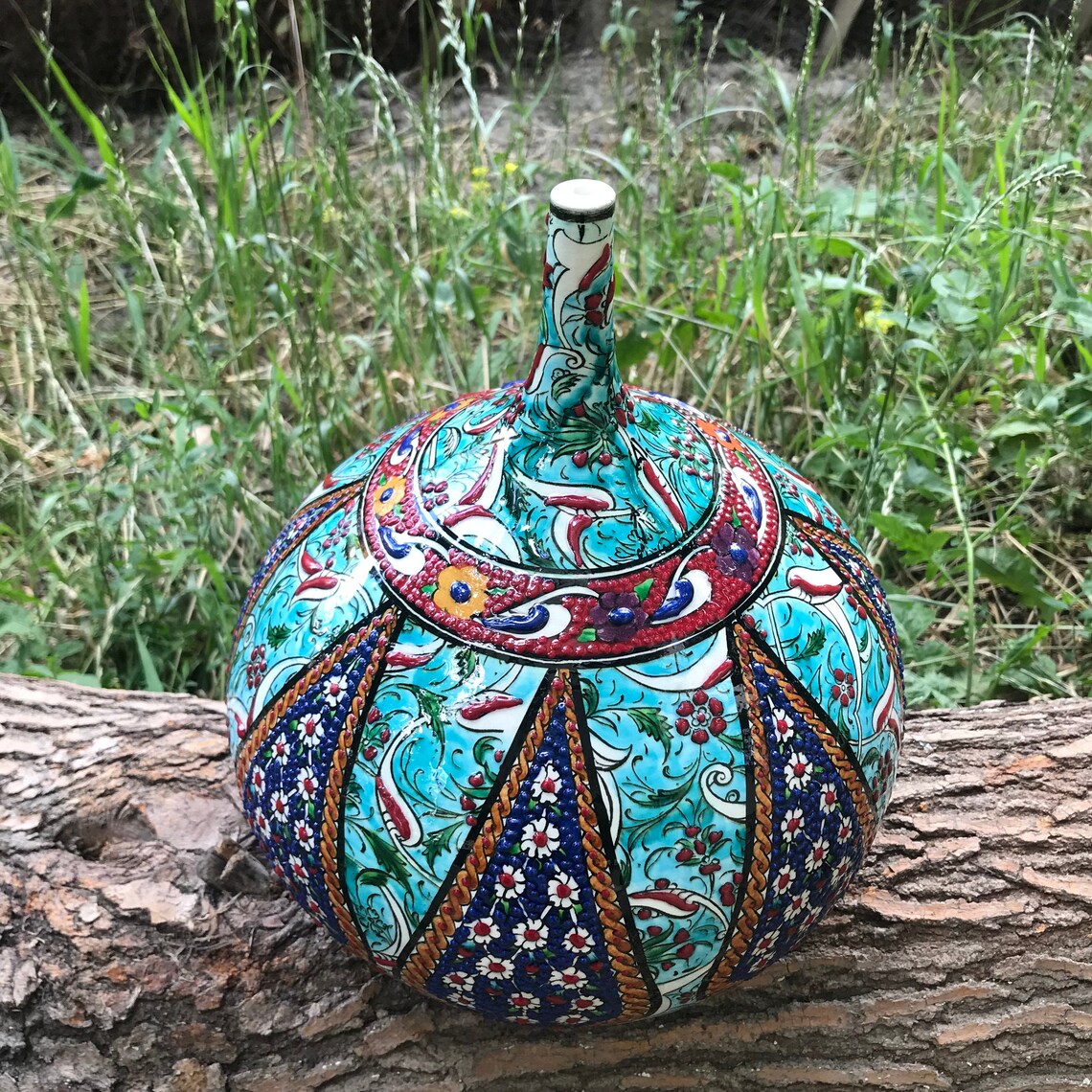 Handmade Ceramic Fig Vase, Ottoman Style Turkish Ceramic Vase ...