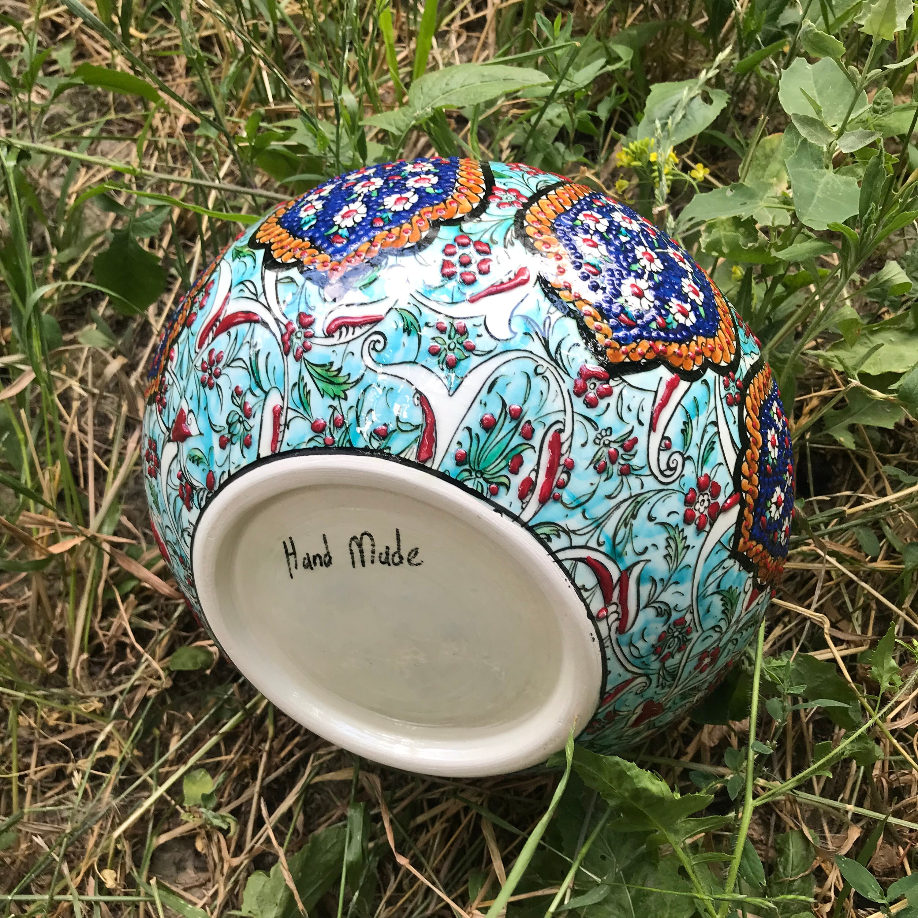 Handmade Ceramic Fig Vase, Ottoman Style Turkish Ceramic Vase ...