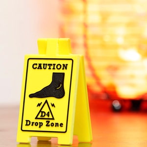 D4 Dice Drop Zone Mini Floor Sign - Etsy