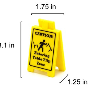 Caution! Desk Flip Zone - Novelty Desk Sign | Novelty Gag Gift - Etsy