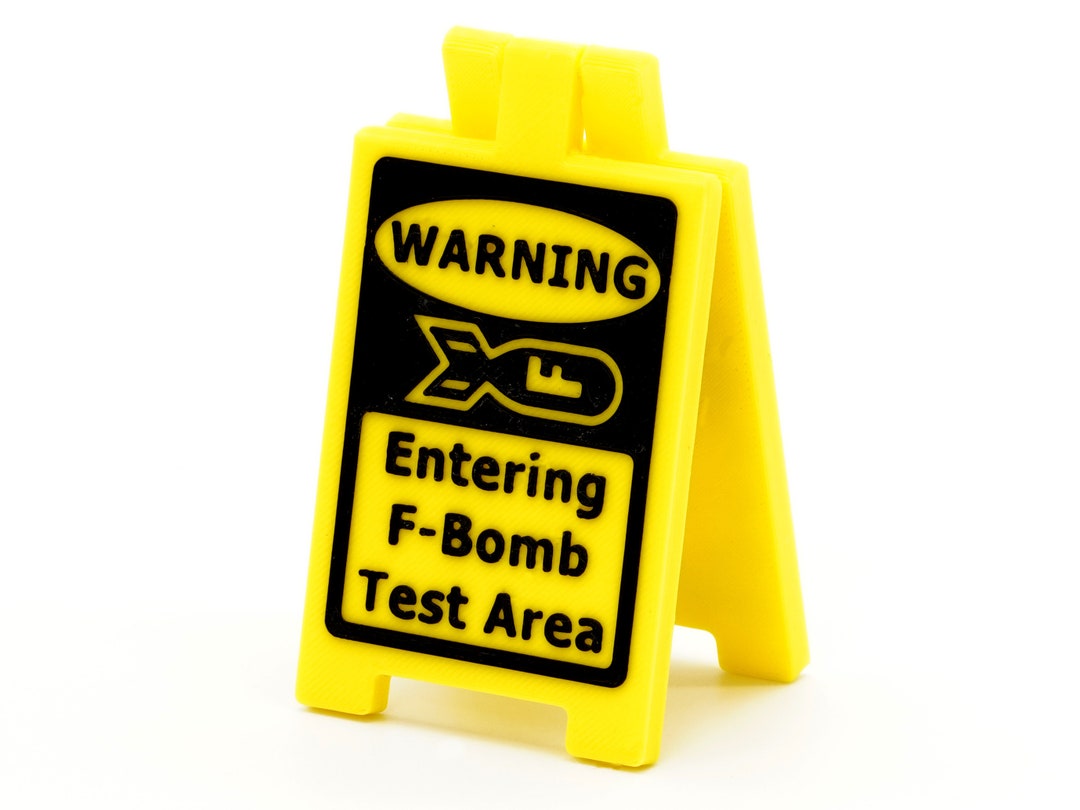 Entering F-bomb Novelty Desk Sign | Fbomb Joke Sign | Gag Gift - Etsy