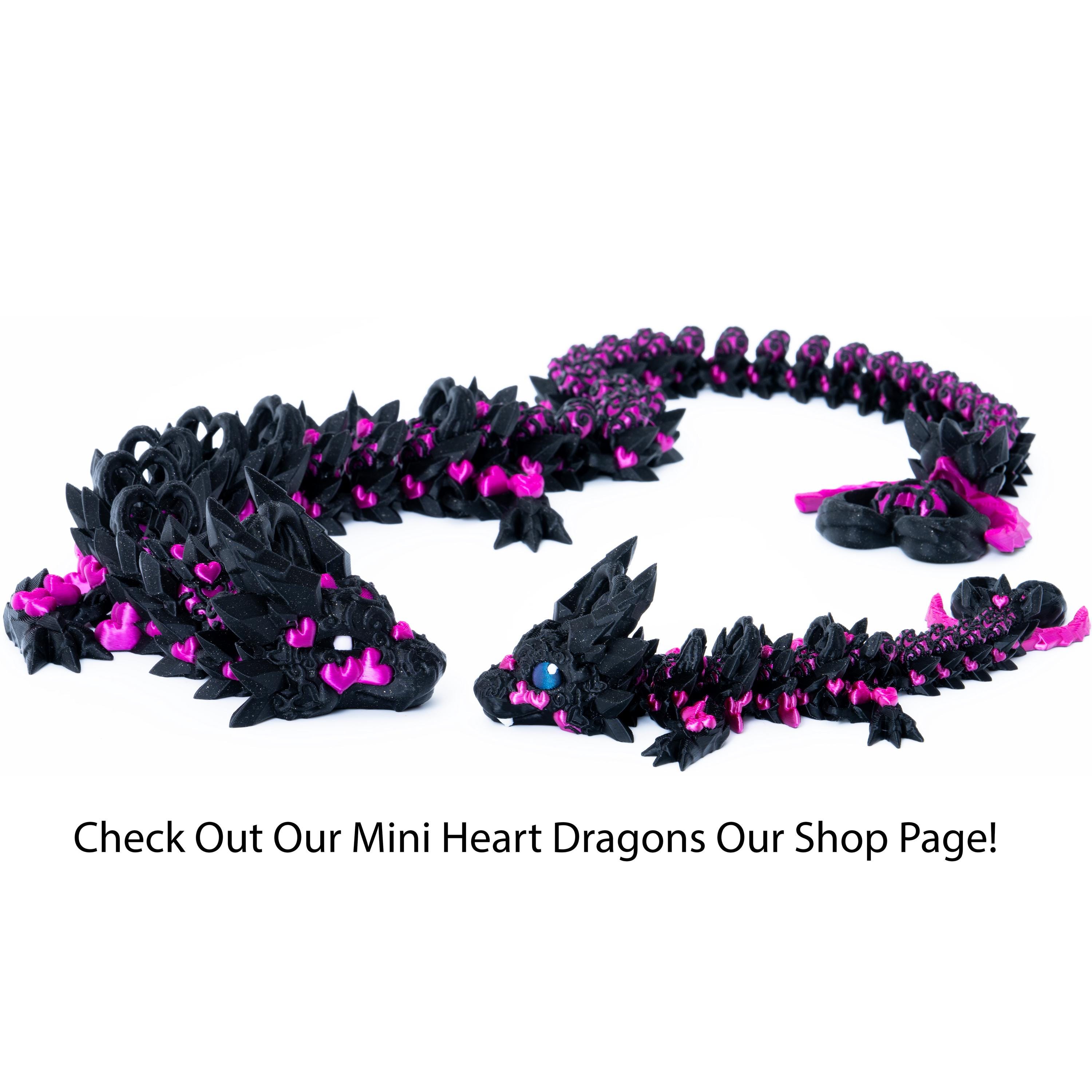 Heart Dragon | 3D Printed Articulating Dragon With Heart Designs and ...