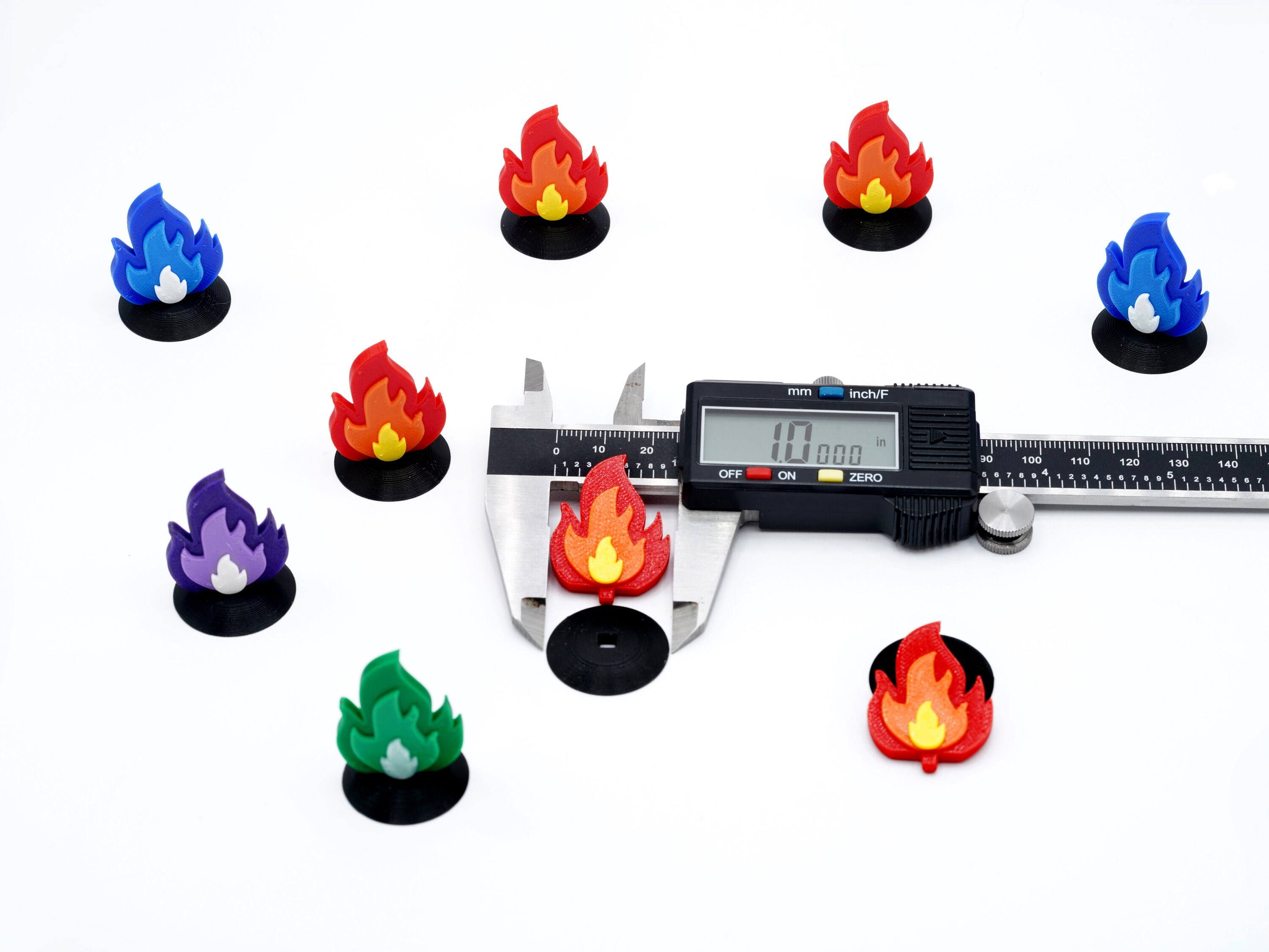 9 Tabletop RPG Flame Markers W/custom Colors | Set of 9 With Carrying ...