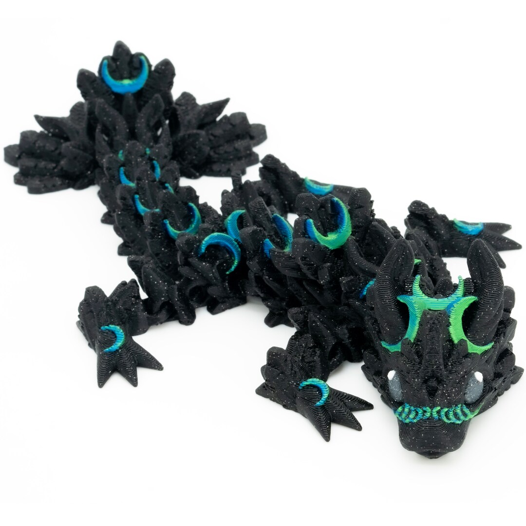 Lunar Baby Dragon | Articulating Fidget Dragon | Astral Dragon With ...