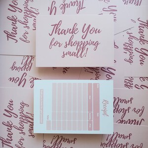 Thank You Postcard Receipt Postcard Small Business - Etsy