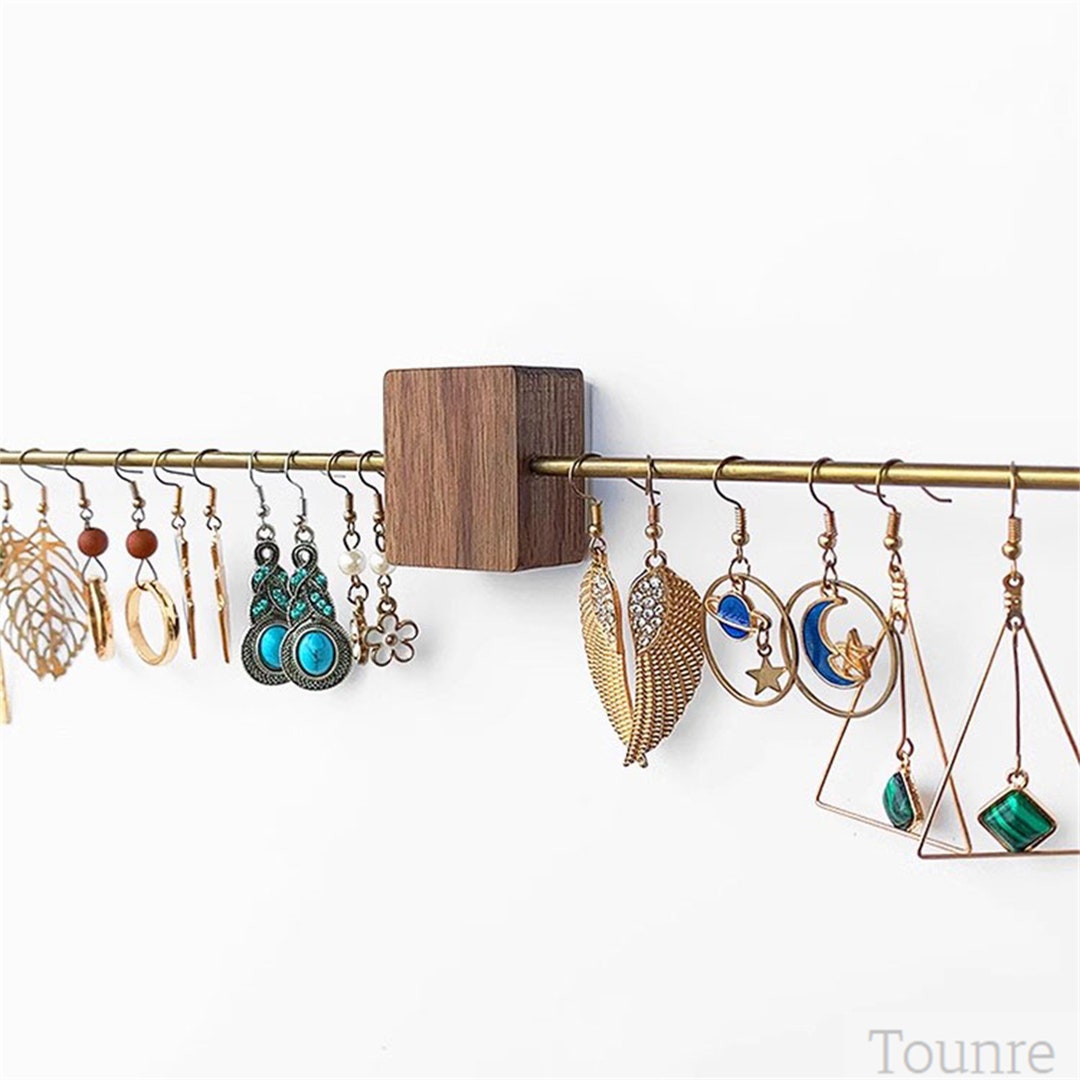 Wooden Dressing Table Jewelry Rack Wall Mounted Necklace - Etsy