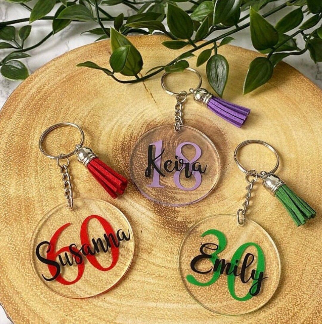 Birthday Keyrings - Etsy
