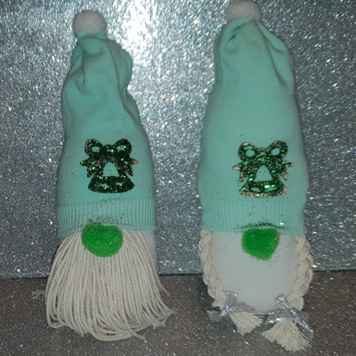 Handmade Mr & Mrs Sock Gonks in Green - Etsy UK