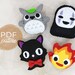 PDF Pattern Cartoon Anime Bundle Handmade Felt Doll SVG Sewing - Etsy