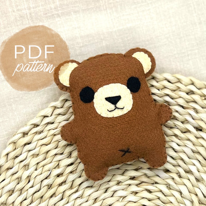 Felt Teddy Bear - Etsy