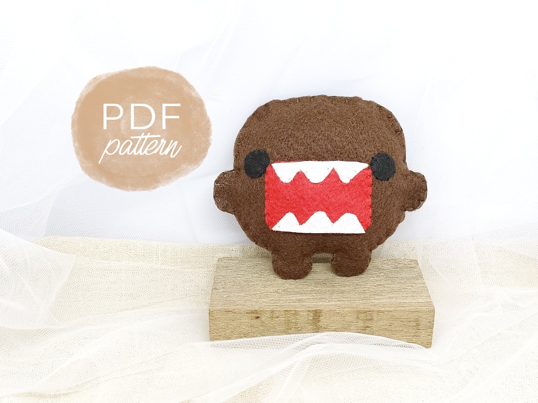 PDF Pattern Little Domokun Handmade Felt Doll SVG Sewing Pattern ...