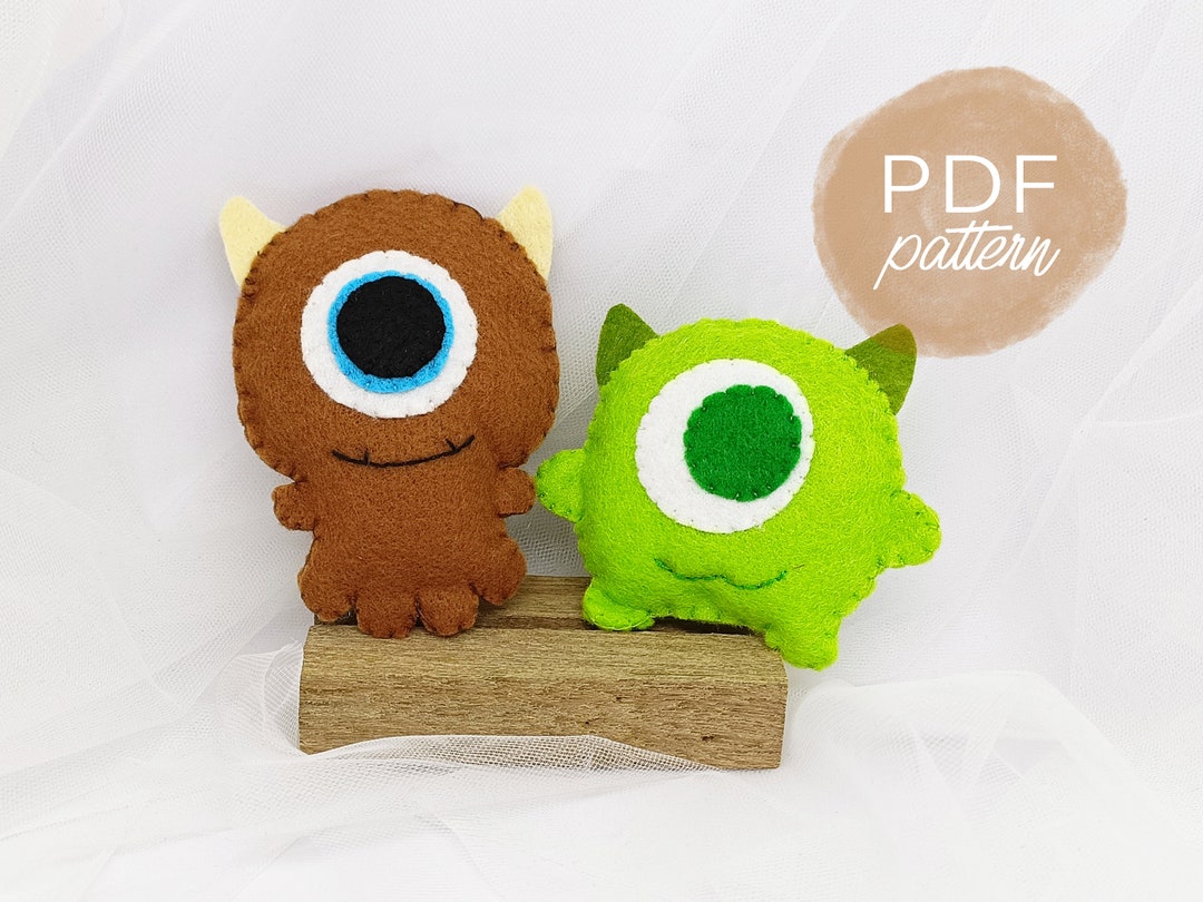 PDF Pattern Little Monsters Bundle Handmade Felt Doll SVG Sewing ...
