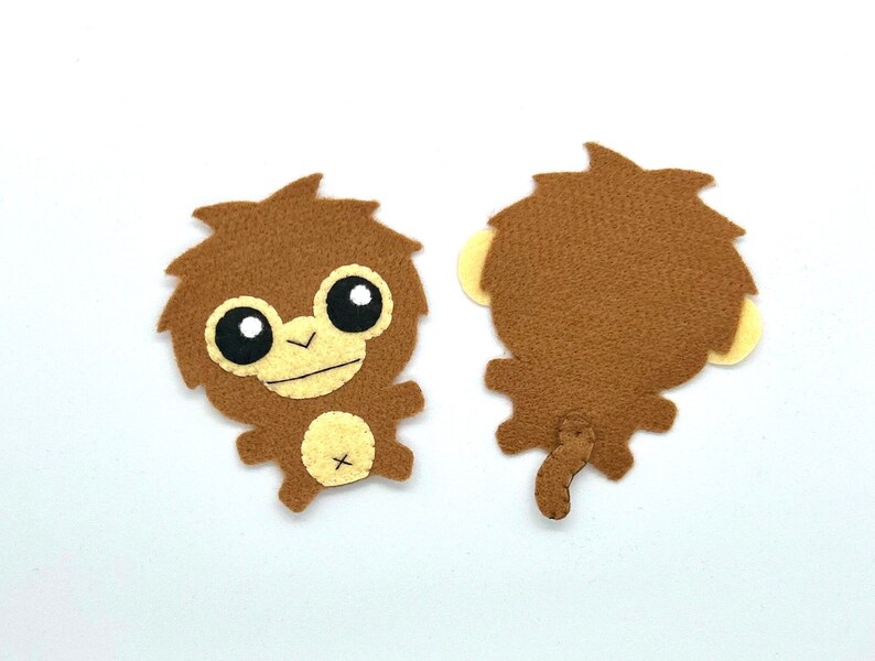 PDF Pattern Little Monchie Monkey Handmade Felt Doll SVG Sewing Pattern ...