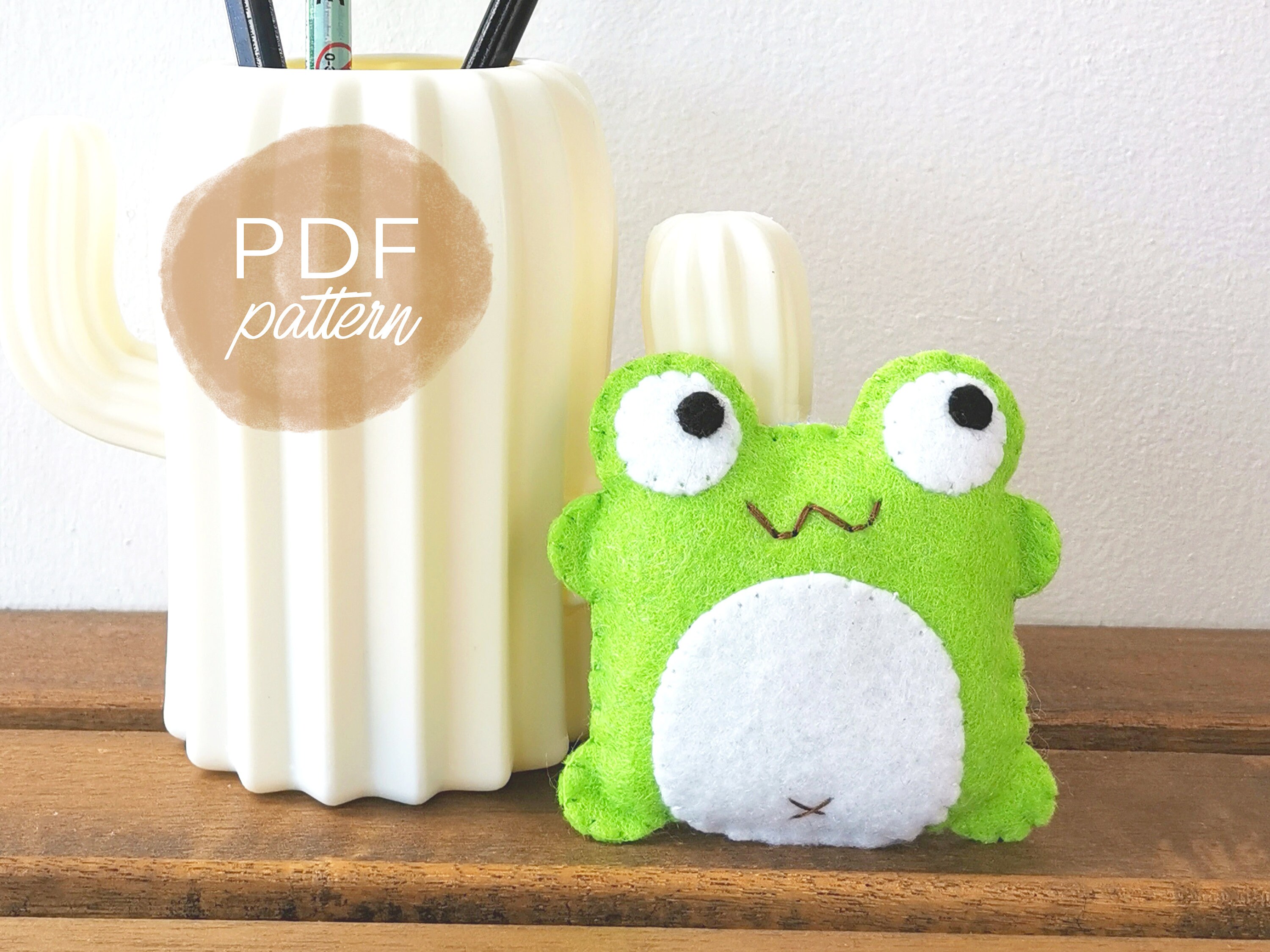 PDF Pattern Little Froggie Handmade Felt Doll SVG Sewing Pattern ...