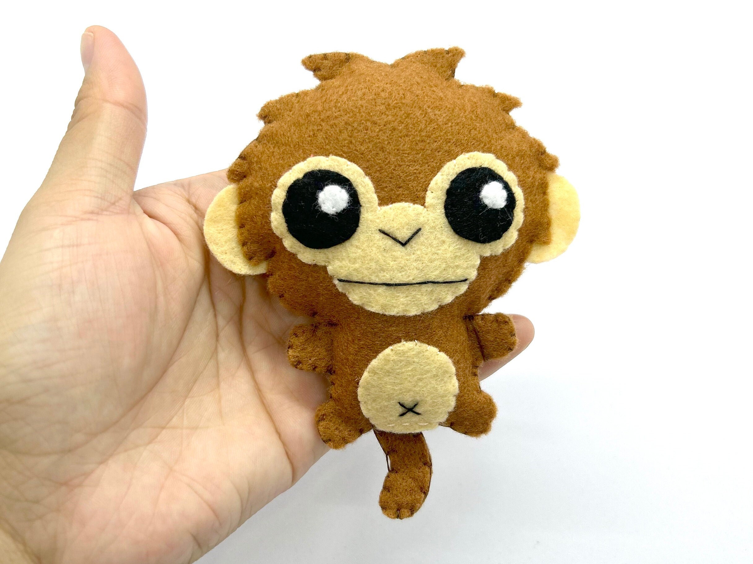 PDF Pattern Little Monchie Monkey Handmade Felt Doll SVG Sewing Pattern ...